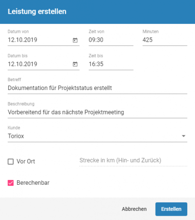Funktionen – Timetracking Online